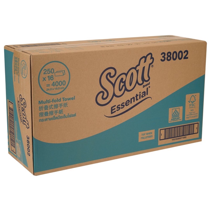 SCOTT® 38002 Essential™ Multi-Fold Hand Towel ( 16pkts x 250pcs ...