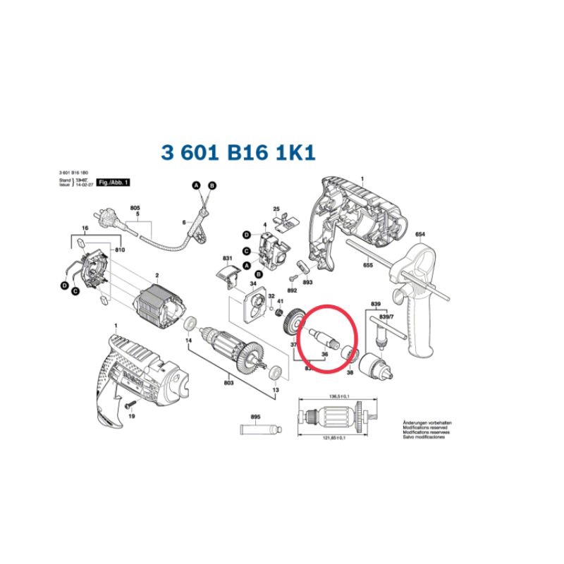 Bosch GSB10RE Spindle (2609110440) | Shopee Malaysia