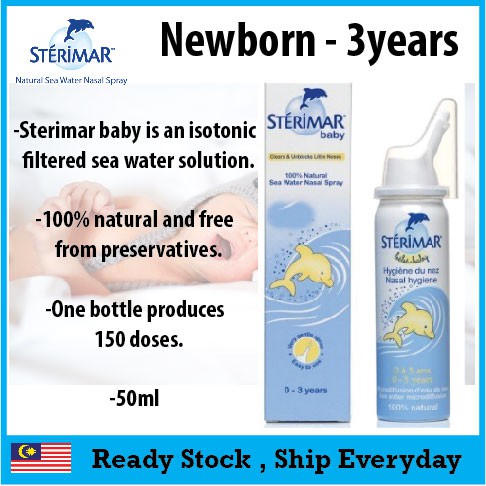 Ready stock Sterimar Baby Nasal Spray (50ml) Air Garam Ubat Selsema ...
