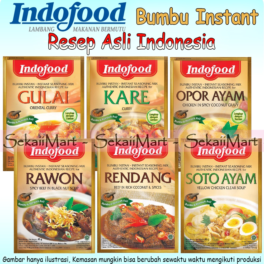 Indofood Instant Cooking Seasoning Indonesian Special Cuisine ...