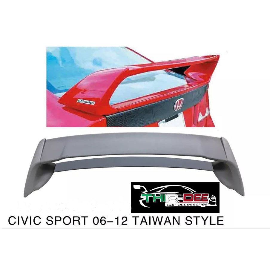 Honda Civic Sport Spoiler 2006 to 2012 model (taiwan style) unpainted ...