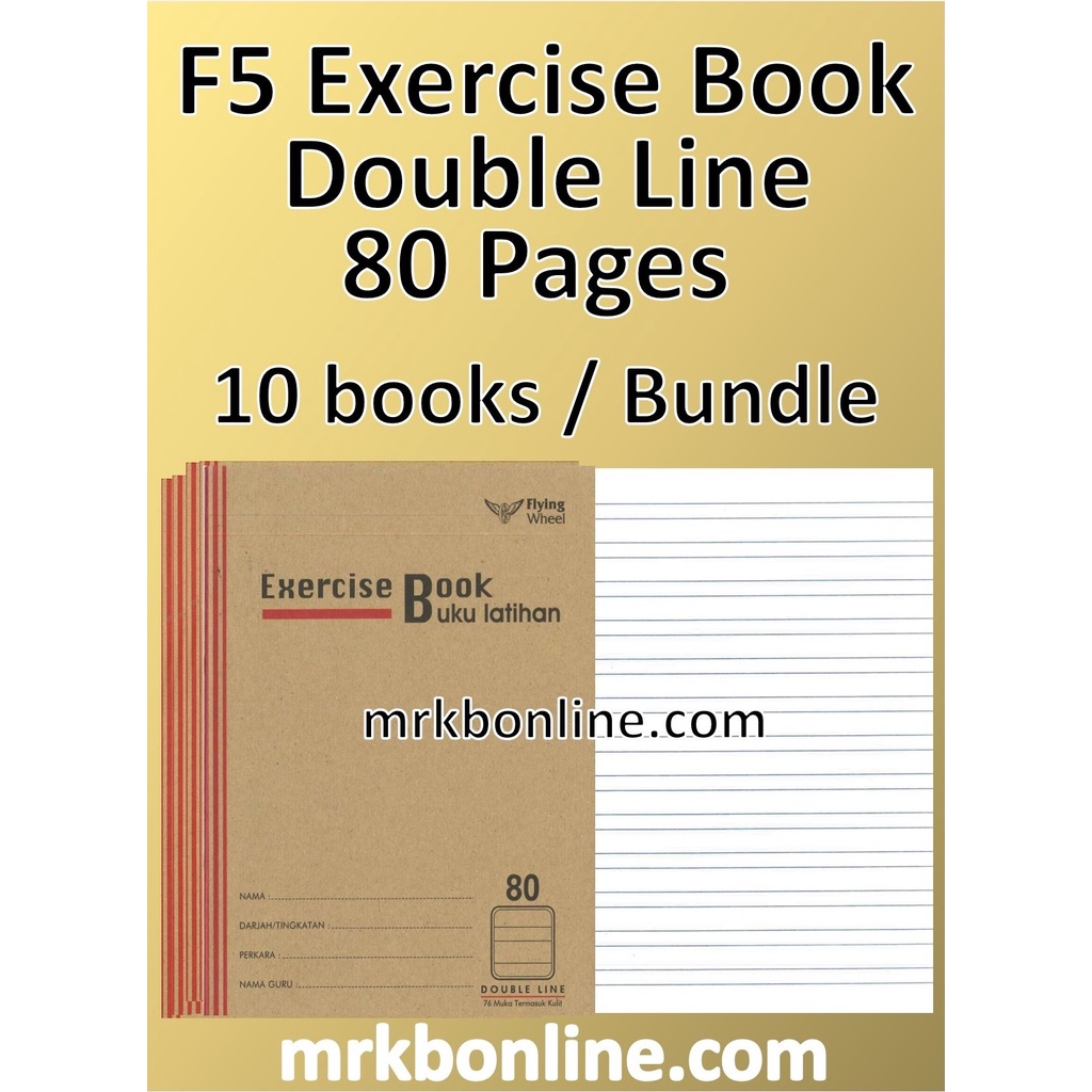 [10 PCS] F5 Exercise Book Double Line 80 Pages | Shopee Malaysia