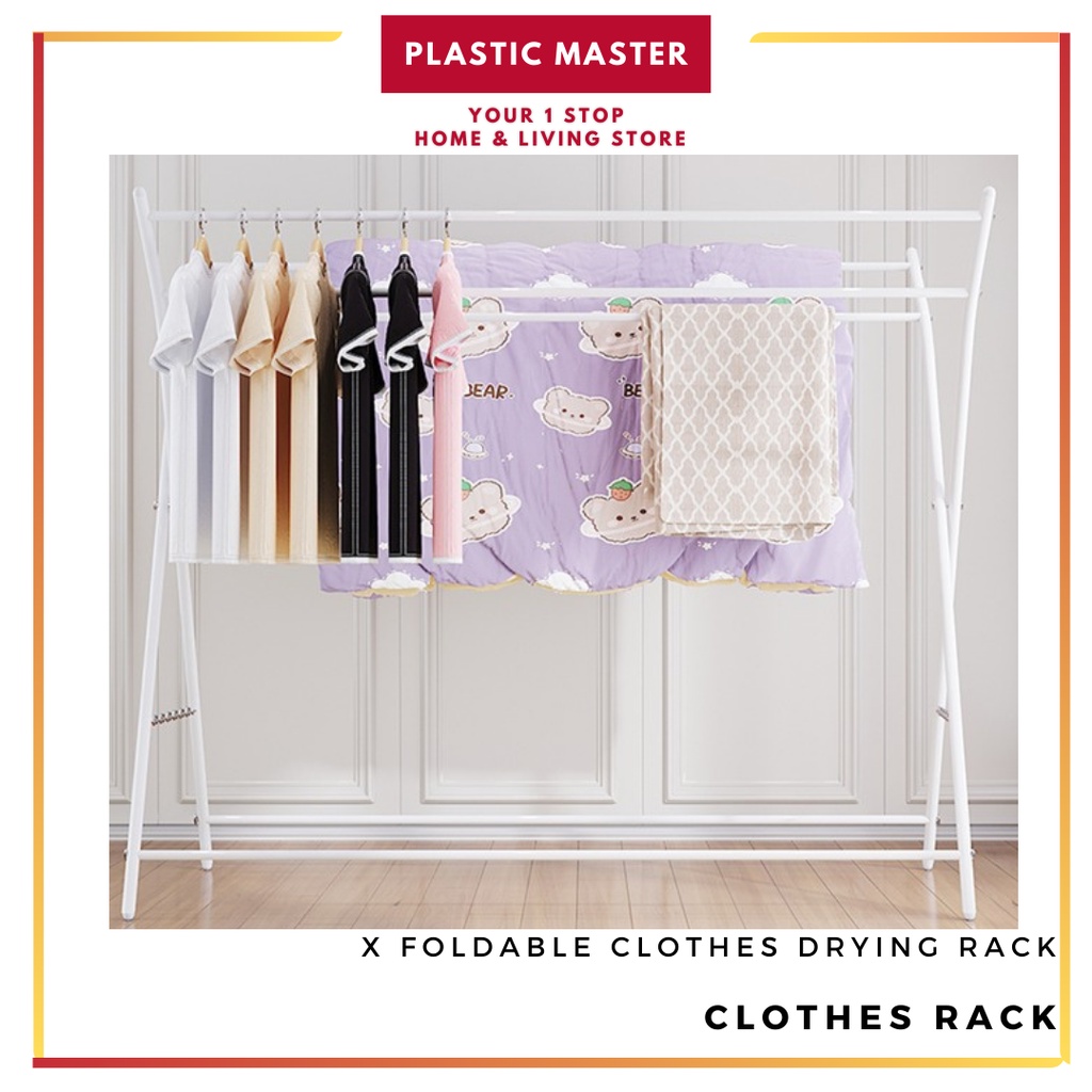 Foldable X Clothes Drying Rack Floor Drying Rack Clothes Rail Clothes ...