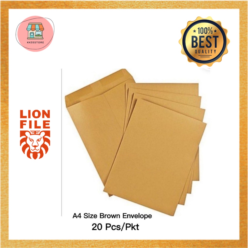[READY STOCK] A4 Size Brown Envelope/Sampul Surat (9"×12.75") - 20 Pcs ...