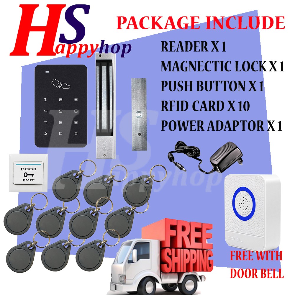 RFID Door Access Card System Security Door Lock System-TAG | Shopee ...