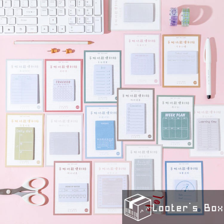 [CLEARANCE] 30 Sheets Pastel Efficiency Sticky Note for Motivation ...