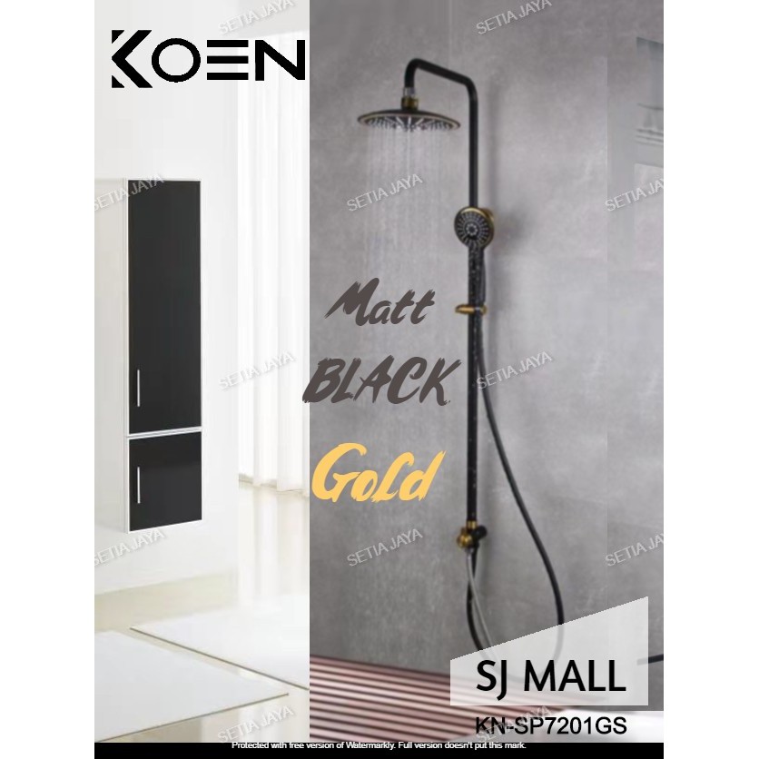 KOEN Shower Post SP7201-GS (Gold & Matt Black) | Shopee Malaysia