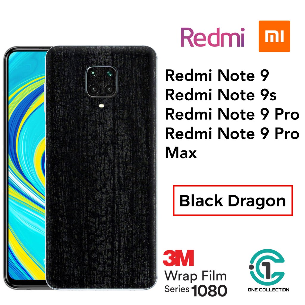 Black Dragon Vinyl Back Skin Sticker for Redmi Note 9 / Note 9s / Note ...