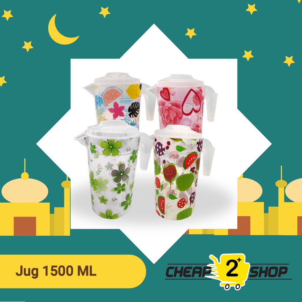 Colourful Plastic Water Jug 1500ML READY STOCK | Shopee Malaysia