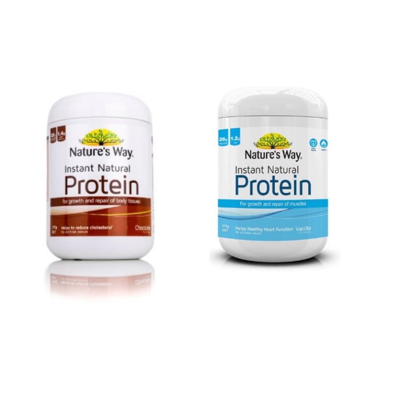 NATURE'S WAY INSTANT NATURAL PROTEIN 375G [CHOCOLATE/ VANILLA] [EXP: 1/ ...