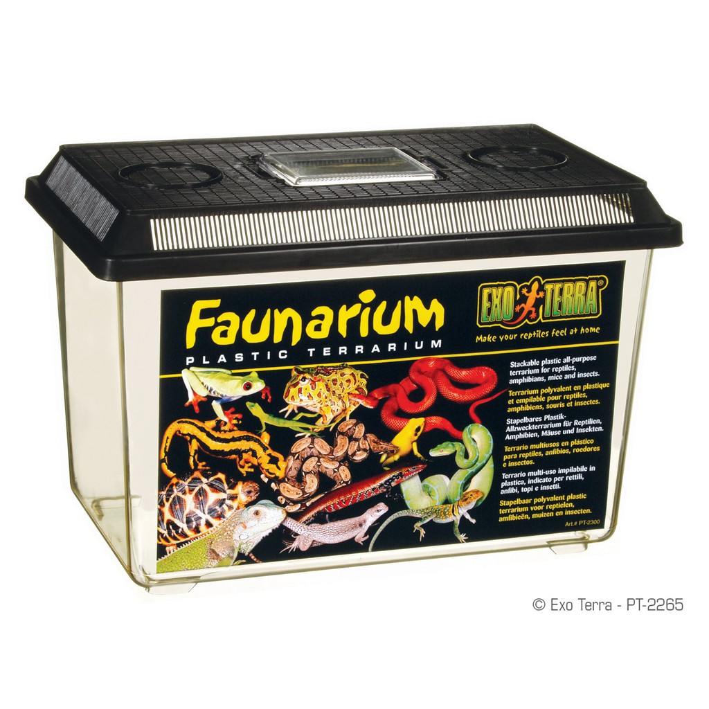 Exo Terra Reptile Faunarium Tall Large Tank PT2265 anti escape Lizard ...