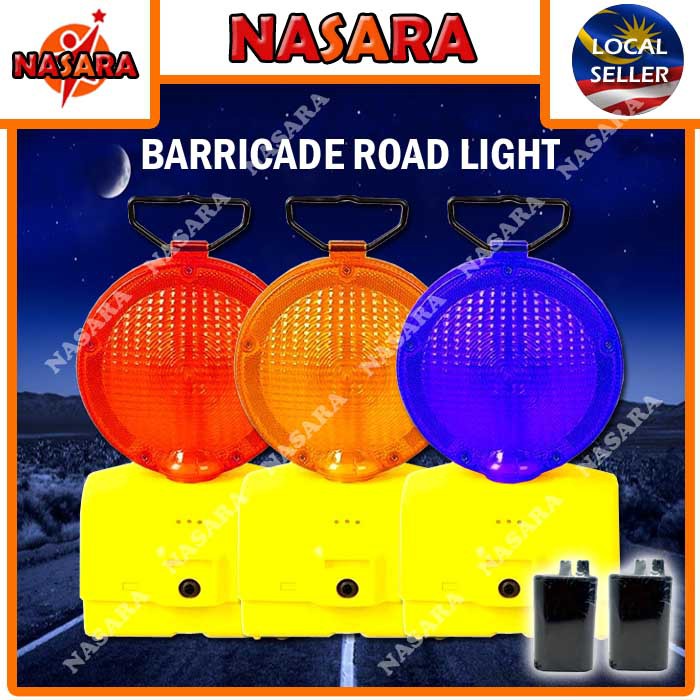 Nasara Road Safety Flash Light Battery Blinker Red Blue Orange Hazard ...