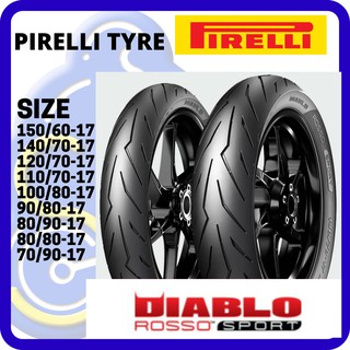 PIRELLI DIABLO ROSSO 3 ROSSO SPORT TUBELESS TYRE TIRE TAYAR DIABLO ROSSO III MOTORCYCLE MOTOR ...