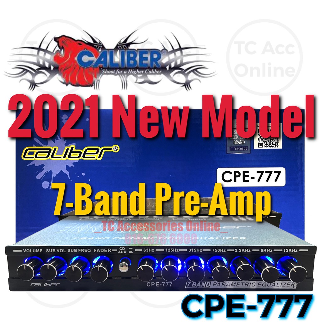 CALIBER Pre-Amp 7-Band CPE-777 / CPE-770 Equalizer with subwoofer ...