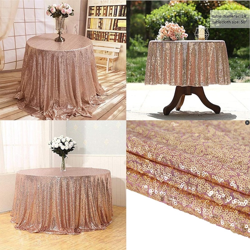 Kain Sequin Manik 3mm Sequin Glitter Fabric Wedding Birthday Decoration ...