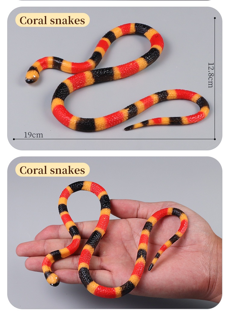 Simulation Rubber Reptiles Snake Cobra Python Rattlesnake Toy Soft ...