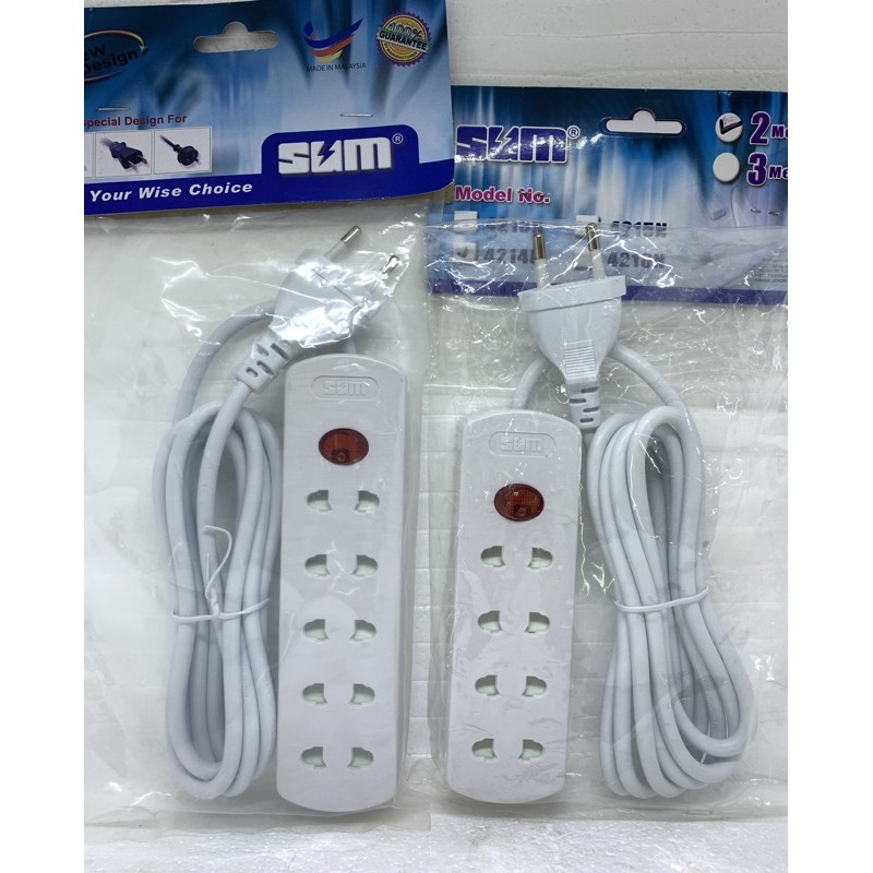 SUM 2 PIN EXTENSION WIRE PLUG 4214N & 4215N 🔌 (4 / 5 / 6 SOCKET ...
