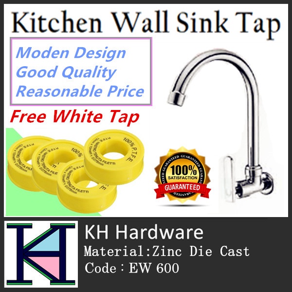 KH Elise Kitchen Modern Design Wall Sink Tap ''Dinding keluar Air'' EW ...