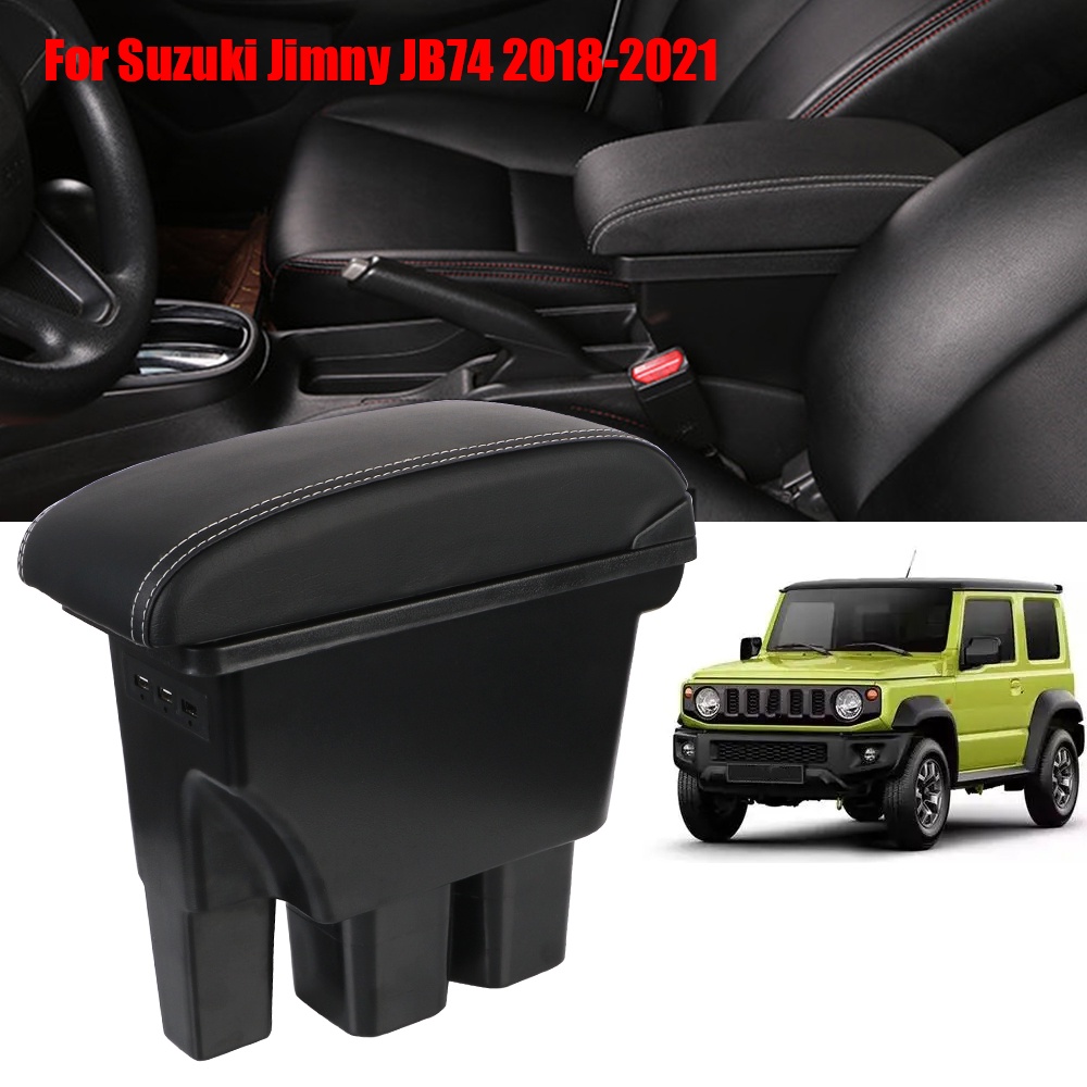 Storage Box Retrofit Parts USB Interior Details Car Armrest Box Car Accessories For Suzuki Jimny ...