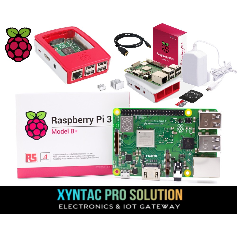Raspberry Pi 3 Model B+ / Plus Full Kit Set + 1 year Warranty For IOT ...