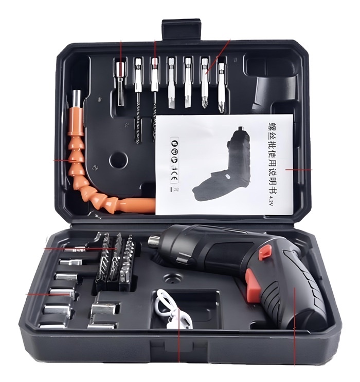 STRONG 4.2V Drill Cordless Mini Screwdriver Cordless Drill - Gerudi ...