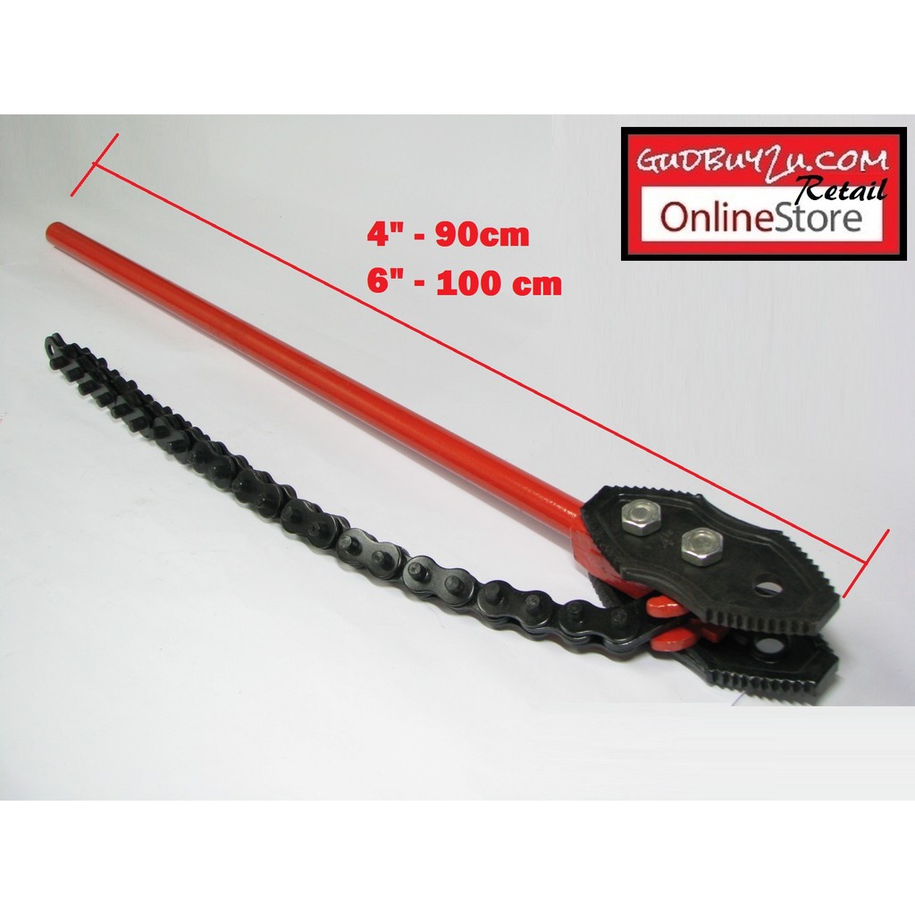 HEAVY DUTY BIG CHAIN PIPE WRENCH - 4" / 6" | Shopee Malaysia