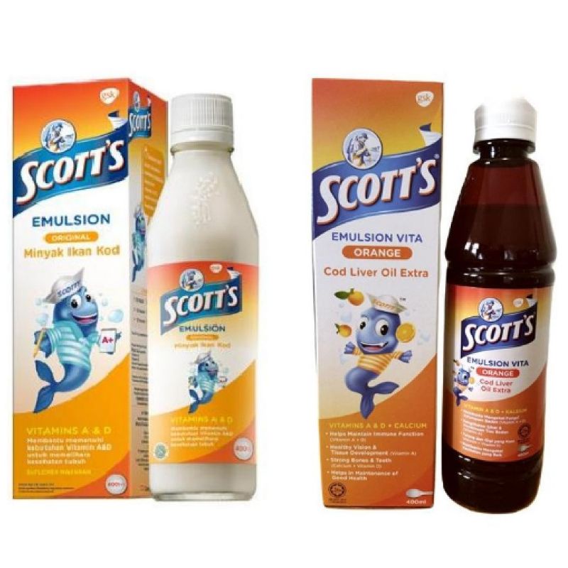 Minyak Ikan Kanak² Scott's Oren/Original/Scotts Emulsion Original Cod ...