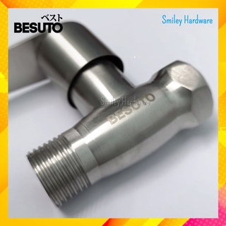 BESUTO 1/2" 15mm SUS304 Stainless Steel Concealed Stopcock Quarter Turn ...