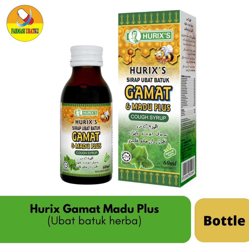 Hurix's Sirap Ubat Batuk Gamat & Madu Plus (60ml / 100ml/180ml ...