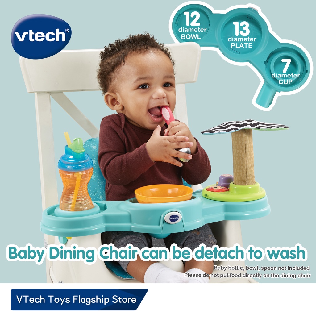 VTech 5 in 1 Baby Booster Seat includes Baby Dining Chair High Chair ...