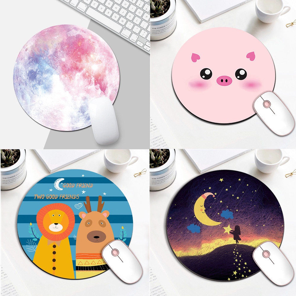 Kawaii Round Mouse Pad Desk Pad Laptop Mouse Mat For Office Home PC ...