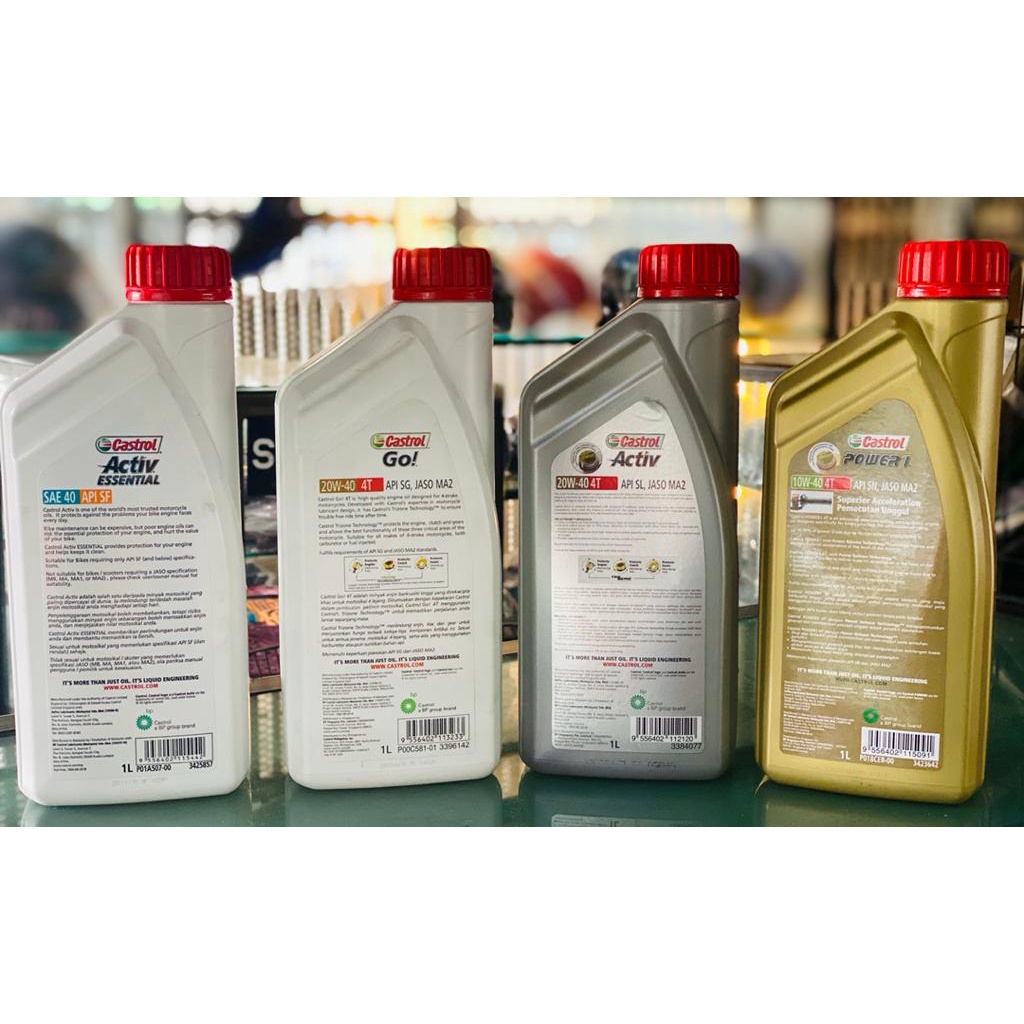 4T CASTROL ACTIV ACTIVE ESSENTIAL SAE40 / GO 20W40/ ACTIV 20W40 ...