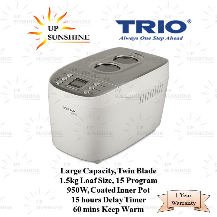 TRIO Bread Maker TBM-222 (1.5kg Loaf Size) | Shopee Malaysia