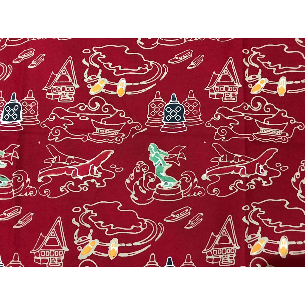 MERAH Tourism Batik Motif 5 Red Priority Tourism Destinations (Write ...