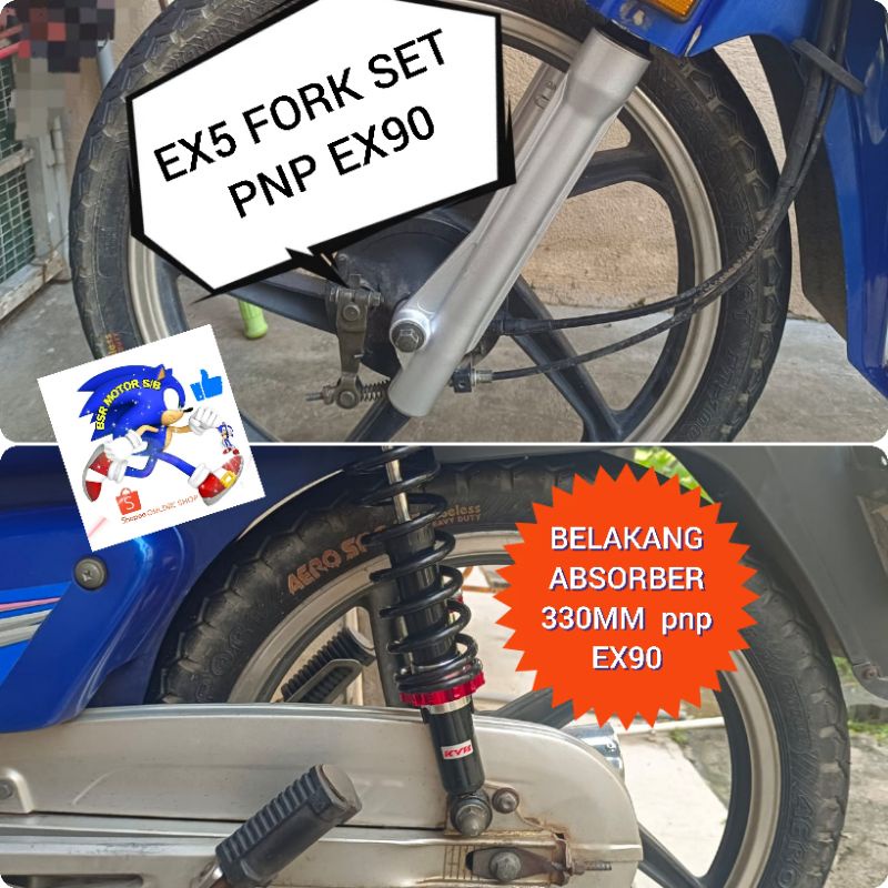 HONDA EX5 HP HI POWER HIGH POWER/DEMAK EX90 EX-90 OLD FRONT FORK SET ...