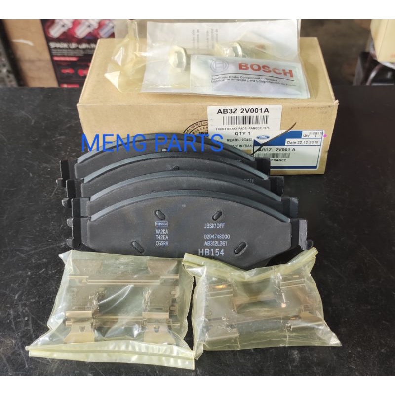 FORD RANGER T6,T7 2.2/3.2, T8 2.0 BI TURBO DISC BRAKE PAD FRONT ...