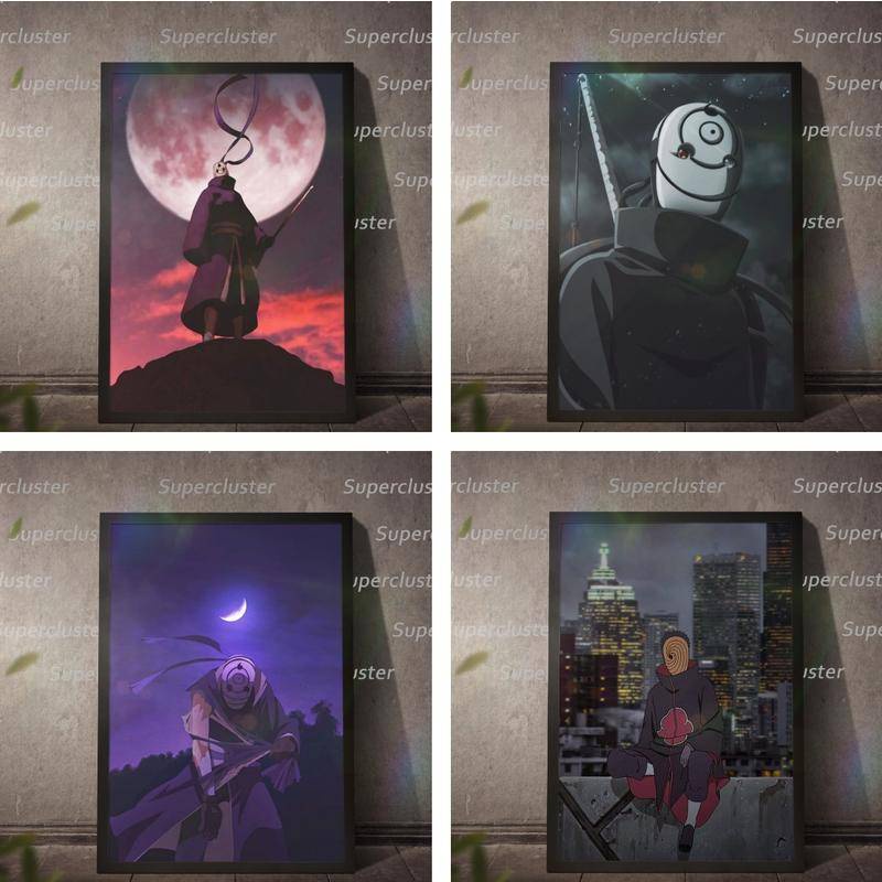 Naruto Canvas Anime poster Obito Main Painting Poster Wall Print ...