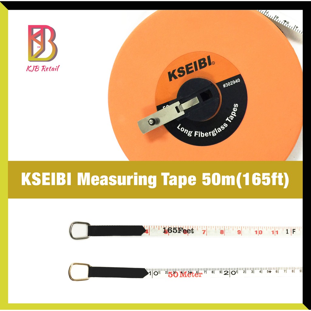 KSEIBI Fiberglass Tape Long Measuring 50M/165ft Tape #302940 | Shopee Malaysia