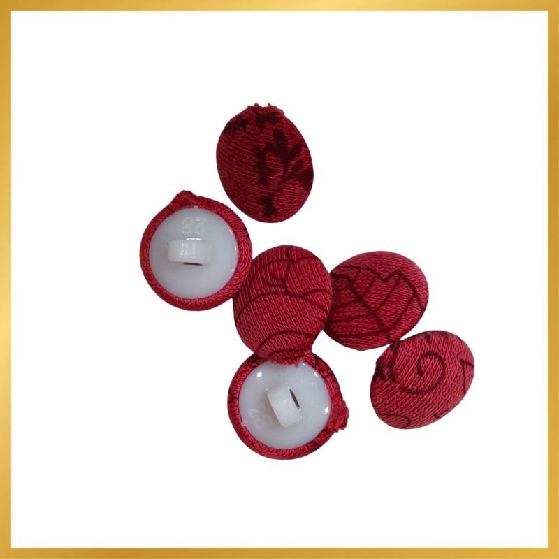 10 biji Butang Balut Kain Butang bungkus kain 1.6cm / 16mm Button Baju ...