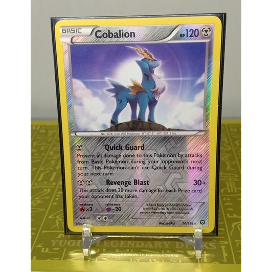 Pokemon TCG | Grade A | Cobalion (74/114) Reverse Holo (EN Version ...