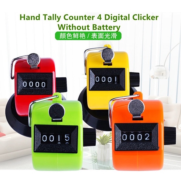 【READY STOCK】 BRANDED SXH5136 Plastic / Metal Hand Tally Counter 4 ...