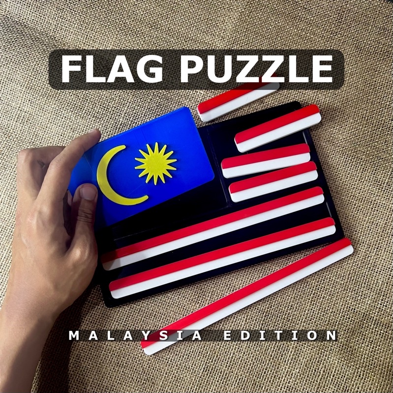 Malaysia Flag Puzzle Educational toys for kids - 3D print | Shopee Malaysia
