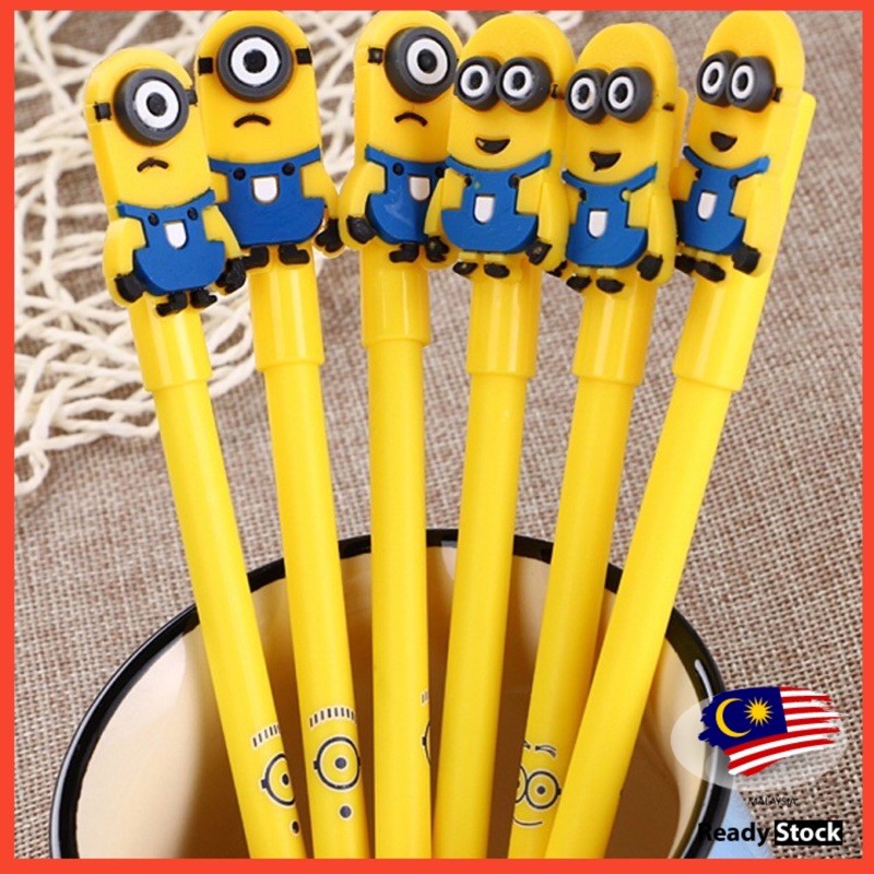Minion Ball Pen Gel Pen Ink Pen Cartoon Stationary Free Gift Kids Gift ...