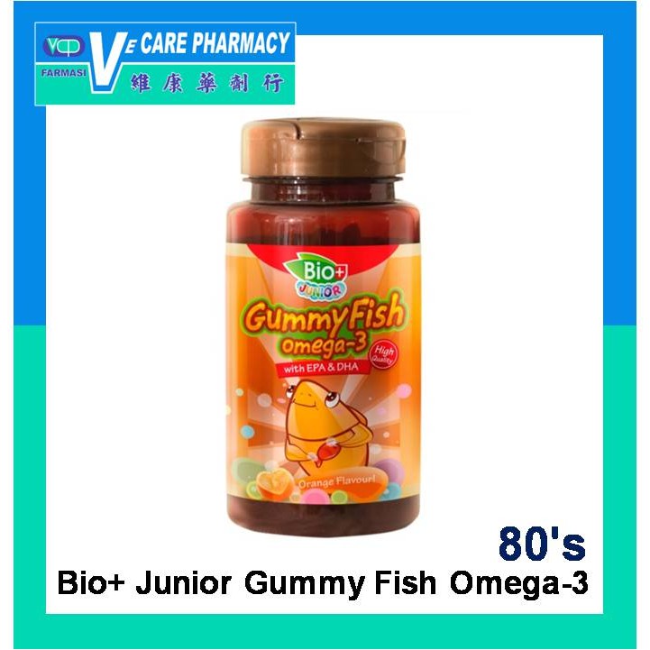 BioPlus Junior Gummy Fish Omega-3 with EPA & DHA (80's) | Shopee Malaysia