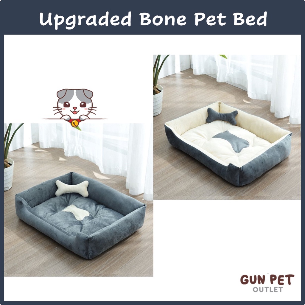 GUN PET Bone Pet Bed Comfy & Soft 50cm Kennel House Cute Mat Katir ...