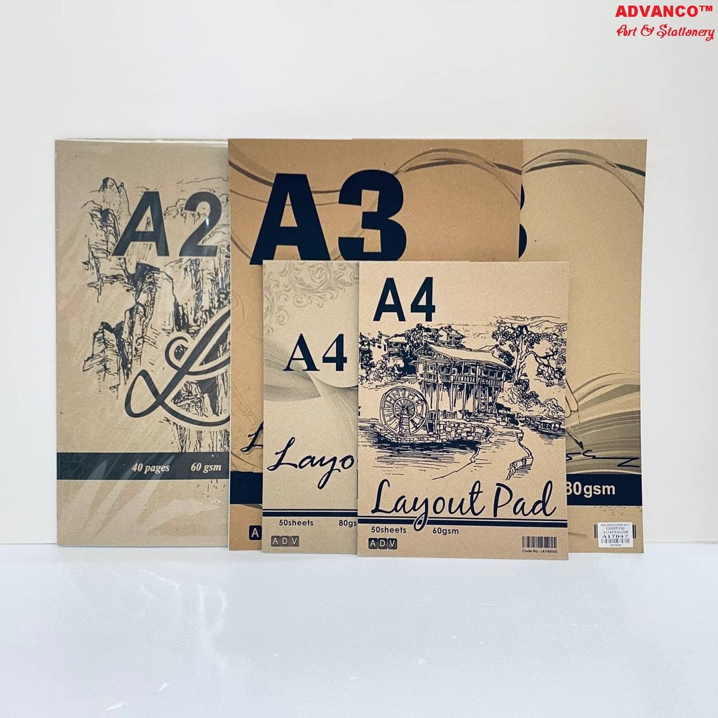 ADV LAYOUT PAD (AVAILABLE IN A2 | A3 | A4) (80GSM | 60GSM) READY STOCK ...