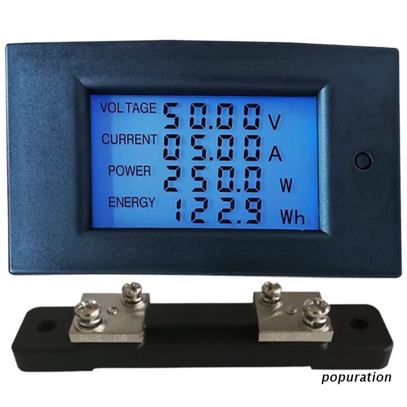 POP DC 7.5-100V 50A 5KW Power Energy Meter Wattmeter Electrical Panel ...
