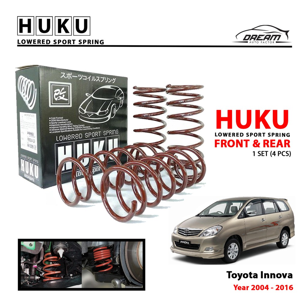 Toyota Innova HUKU Lowered Sport Spring | Shopee Malaysia