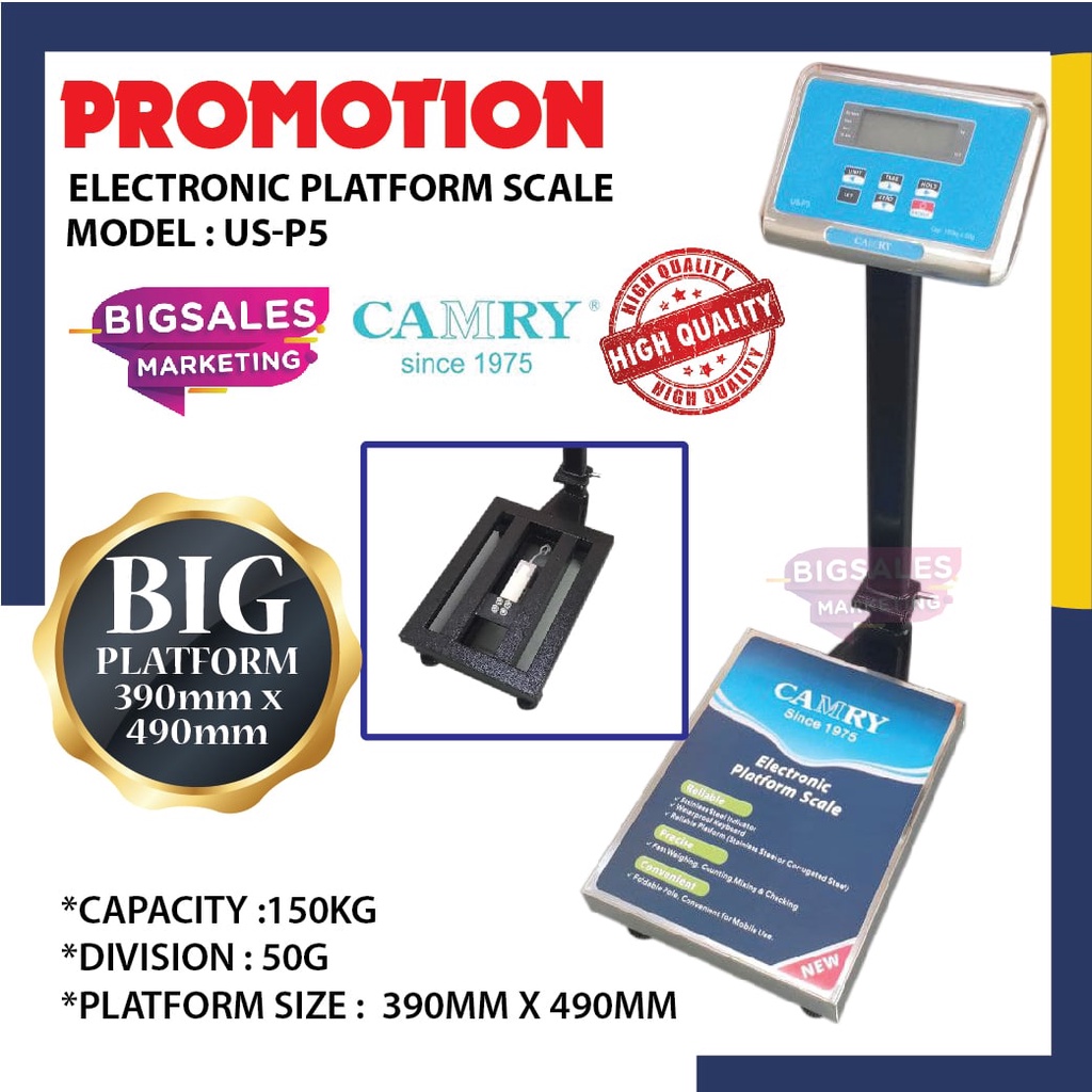 150KG x 50G PROACE Electronic Digital Weighing Rechargeable 400MM x 500MM EXTRA BIG Platform ...