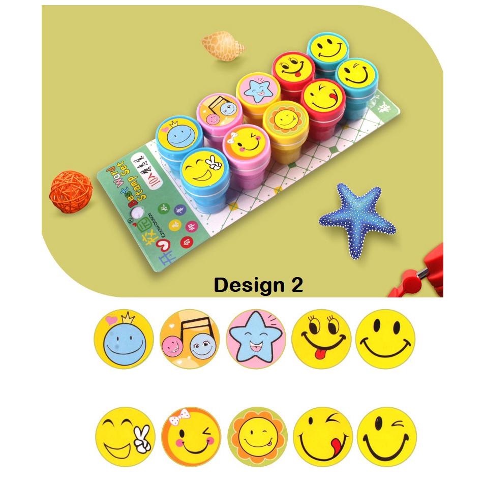 10pcs Set Fun Stamp For Student Reward and Encouragement Gift | Shopee ...